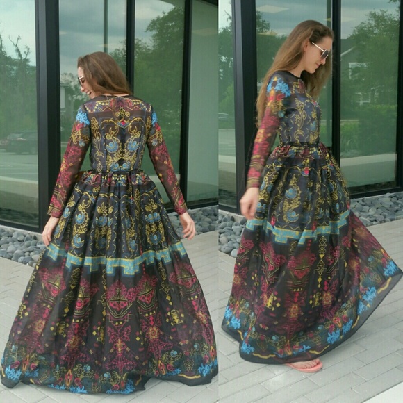 Dresses | Host Pick Boutique Patterned Maxi Dress | Poshmark